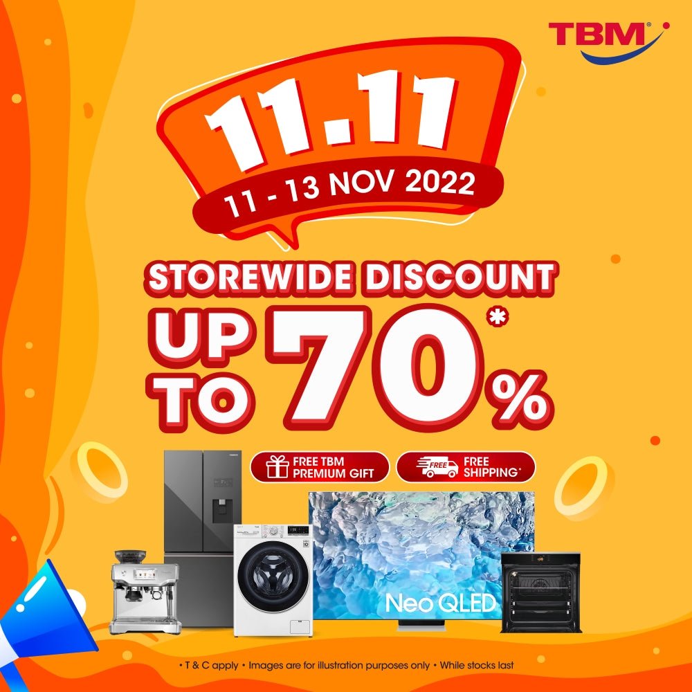 [11.11 Sale] TBM 11.11 Sale | 11 – 13 Nov 2022 – TBM Online