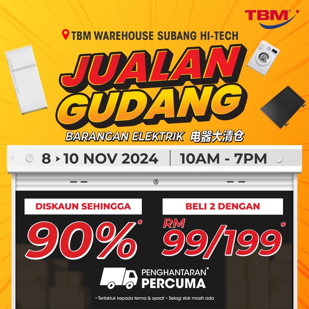 TBM Warehouse Sale @ Subang Hi-Tech | 8 – 10 November 2024 – TBM Online