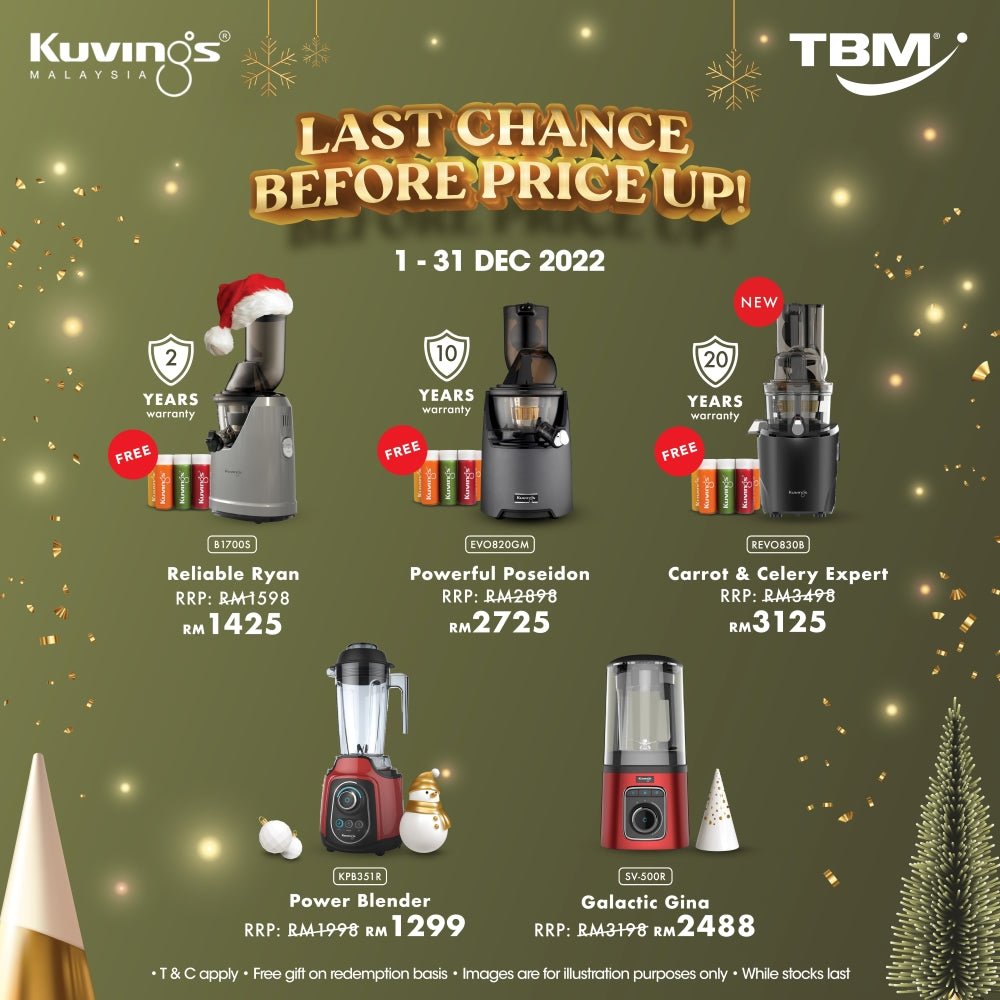 TBM x Kuvings X’Mas New Year Sale | 1 – 31 Dec 2022 – TBM Online