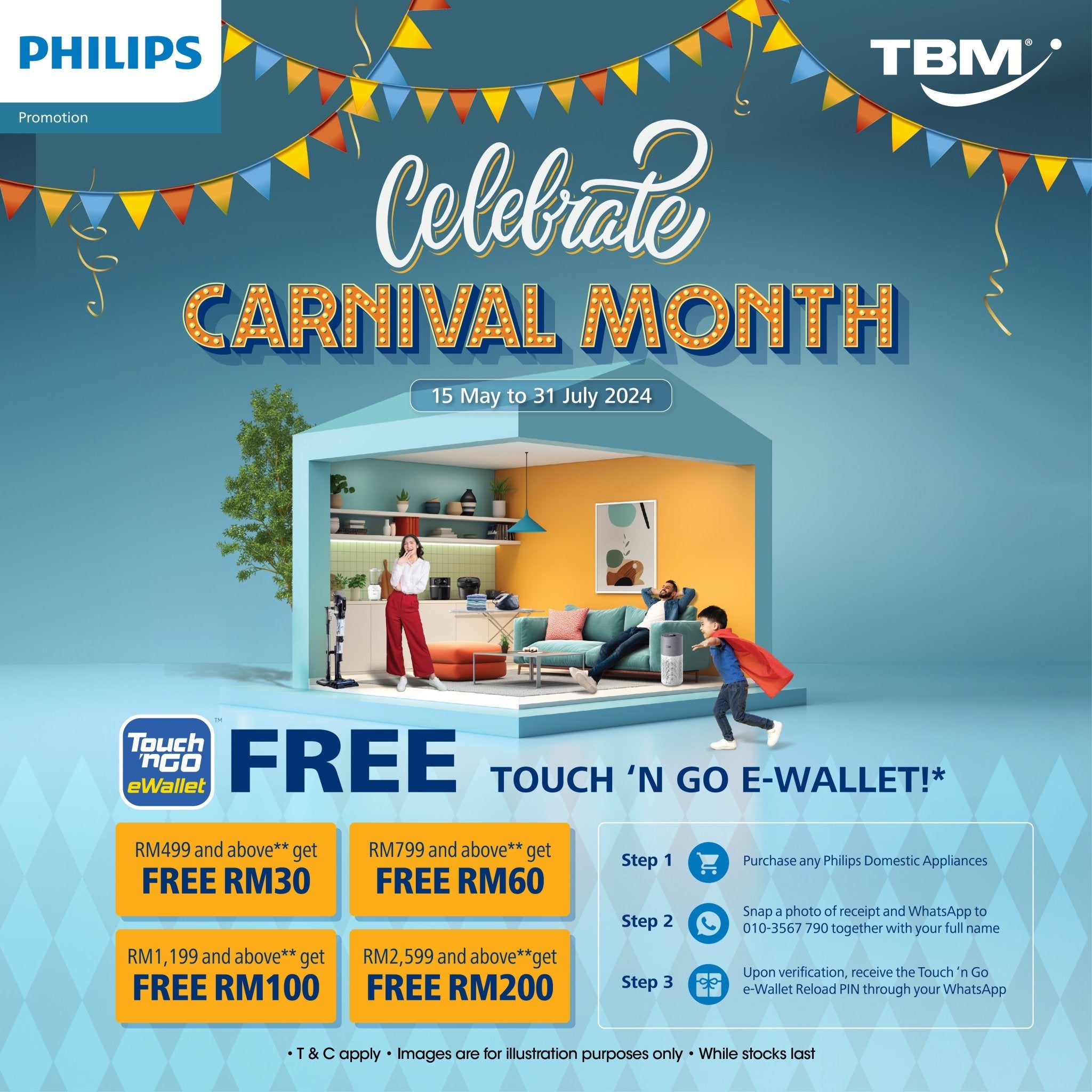 TBM x PHILIPS Carnival Month | 15 May - 31 July 2024 – TBM Online