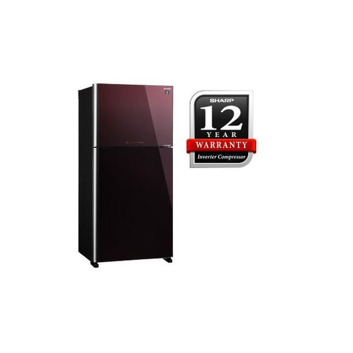 Sharp SJP882MFGM Fridge 2 Doors G720L Inverter Maroon Glass | TBM – TBM ...